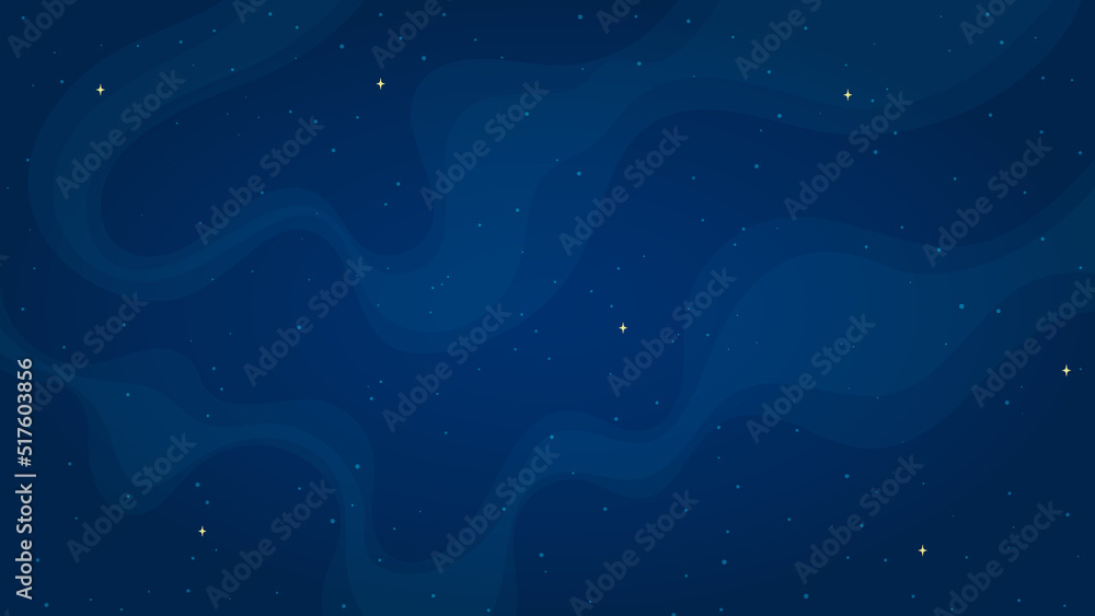 Cartoon outer space background vector illustration. Abstract shiny ...