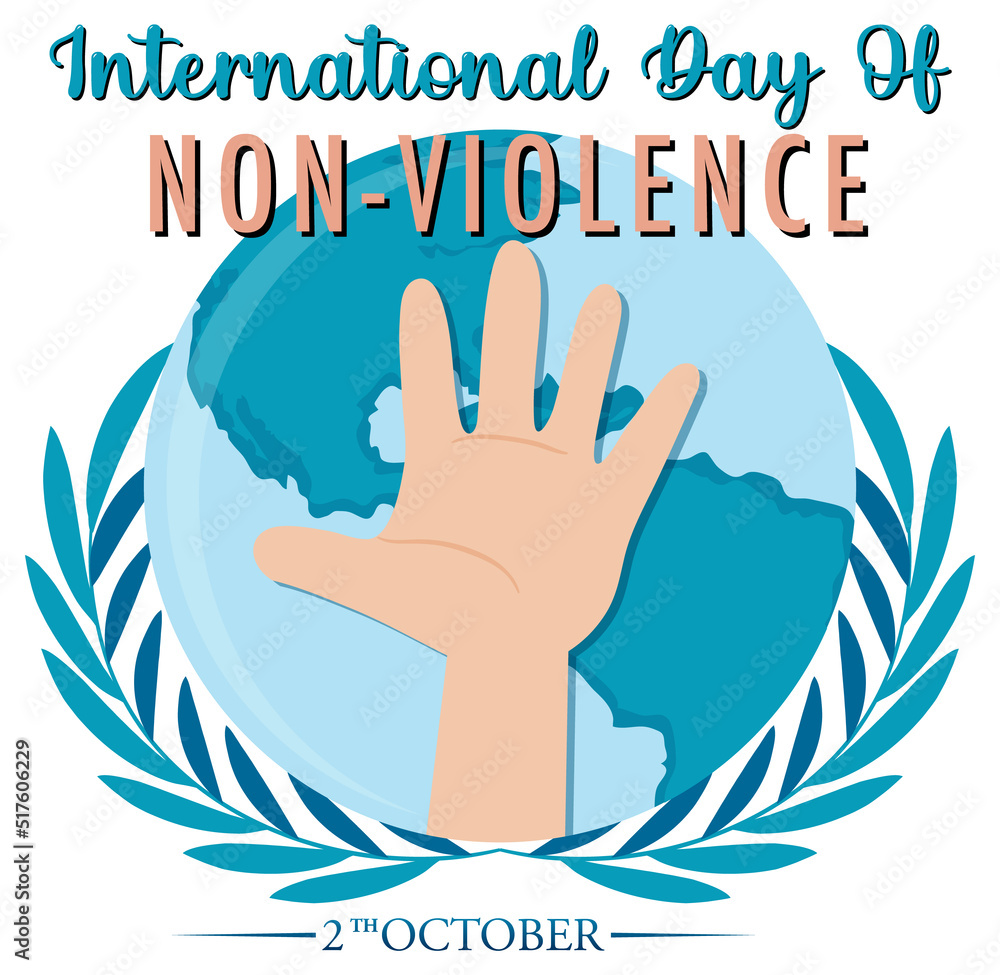 International Day of Non Violence Poster Stock Vector | Adobe Stock