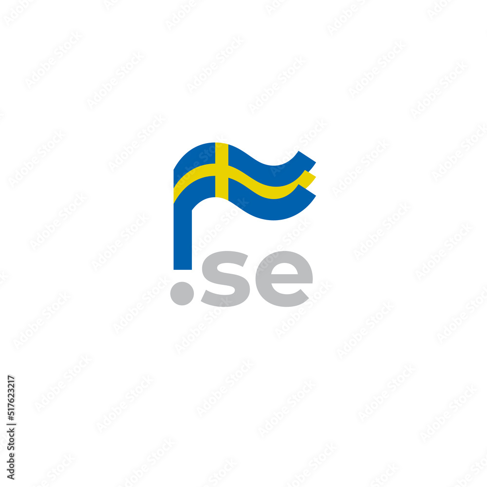Sweden flag icon. Original simple design of the swedish flag on white ...