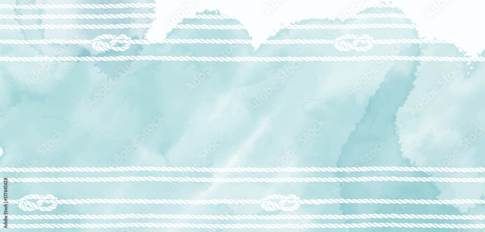 Art sea background vector. Luxury design with marine ropes, knots and ...