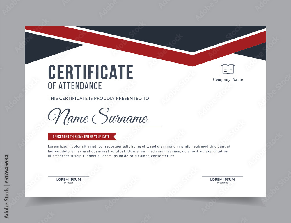 Modern Certificate Template Vector Design Layout for Print, Elegant ...