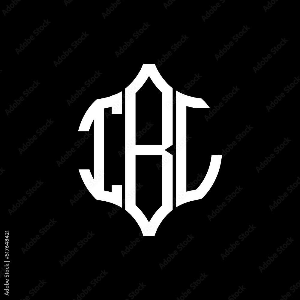 IBL letter logo. IBL best black background vector image. IBL Monogram ...
