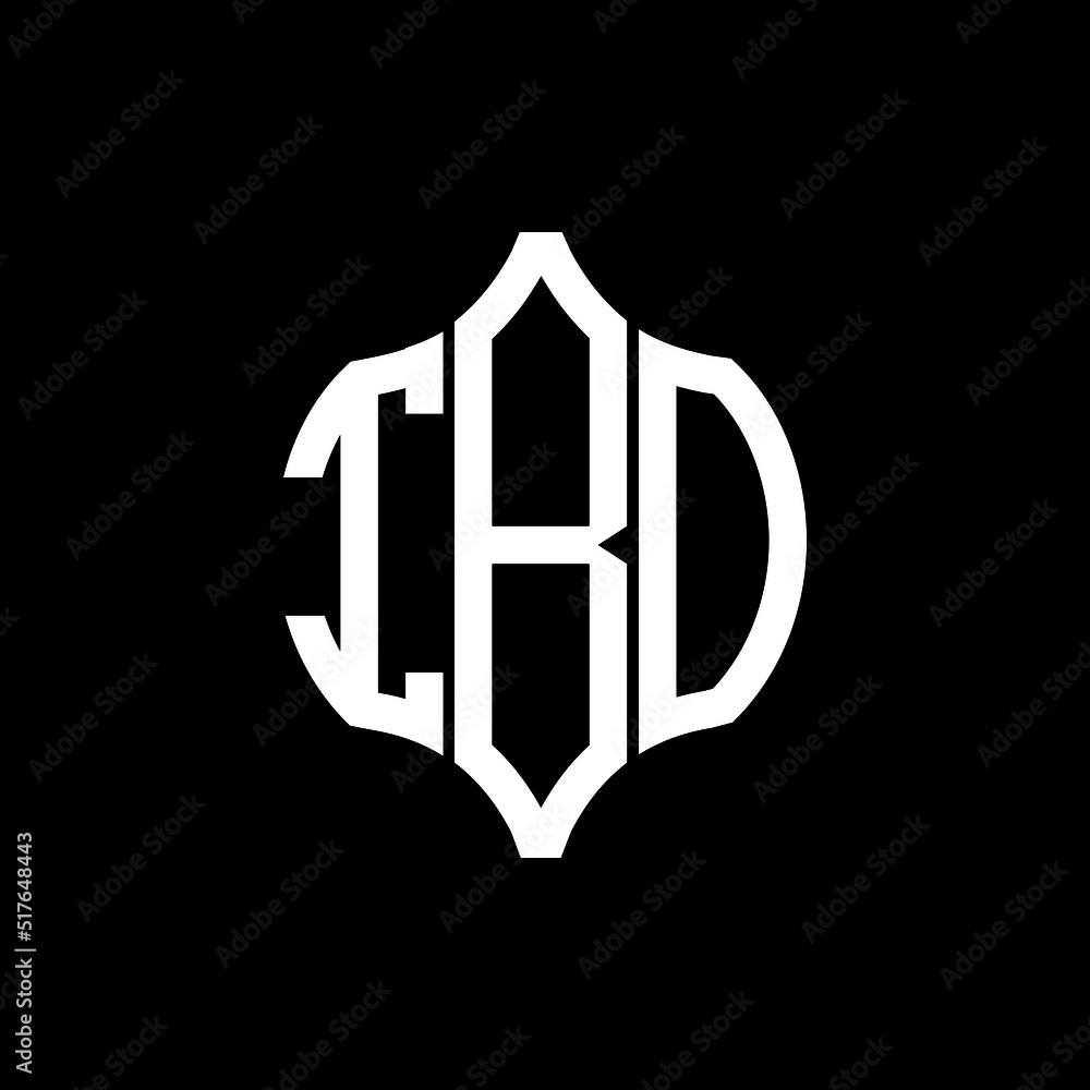 IBO letter logo. IBO best black background vector image. IBO Monogram ...