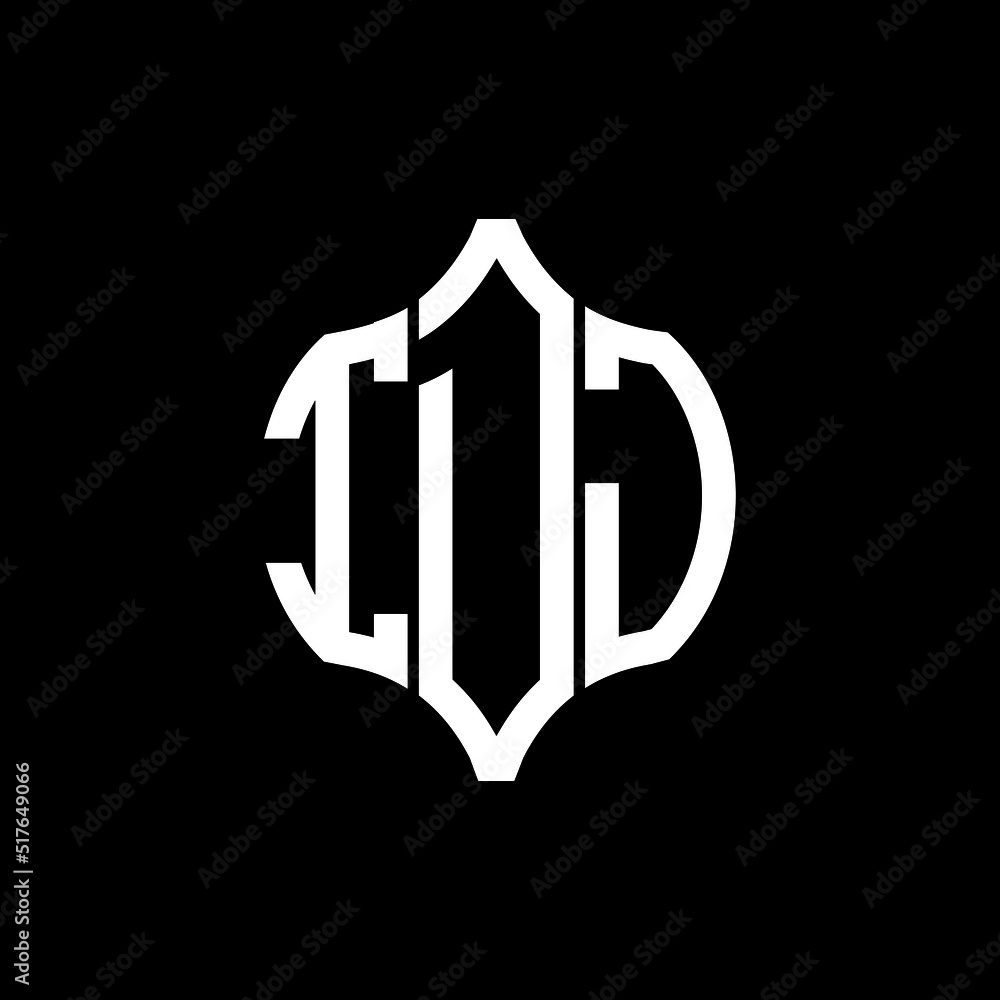 IDJ letter logo. IDJ best black background vector image. IDJ Monogram ...