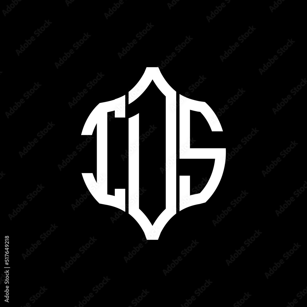 IDS letter logo. IDS best black background vector image. IDS Monogram ...
