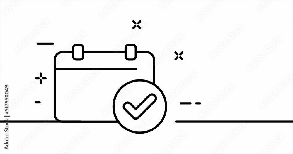 Calendar with check mark. Checkmark, approved, appointment, time ...