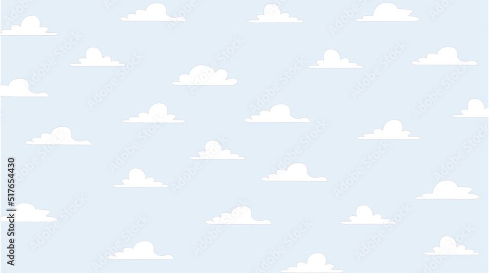 Cute cloudy blue background in vector can be used as wallpaper, for ...