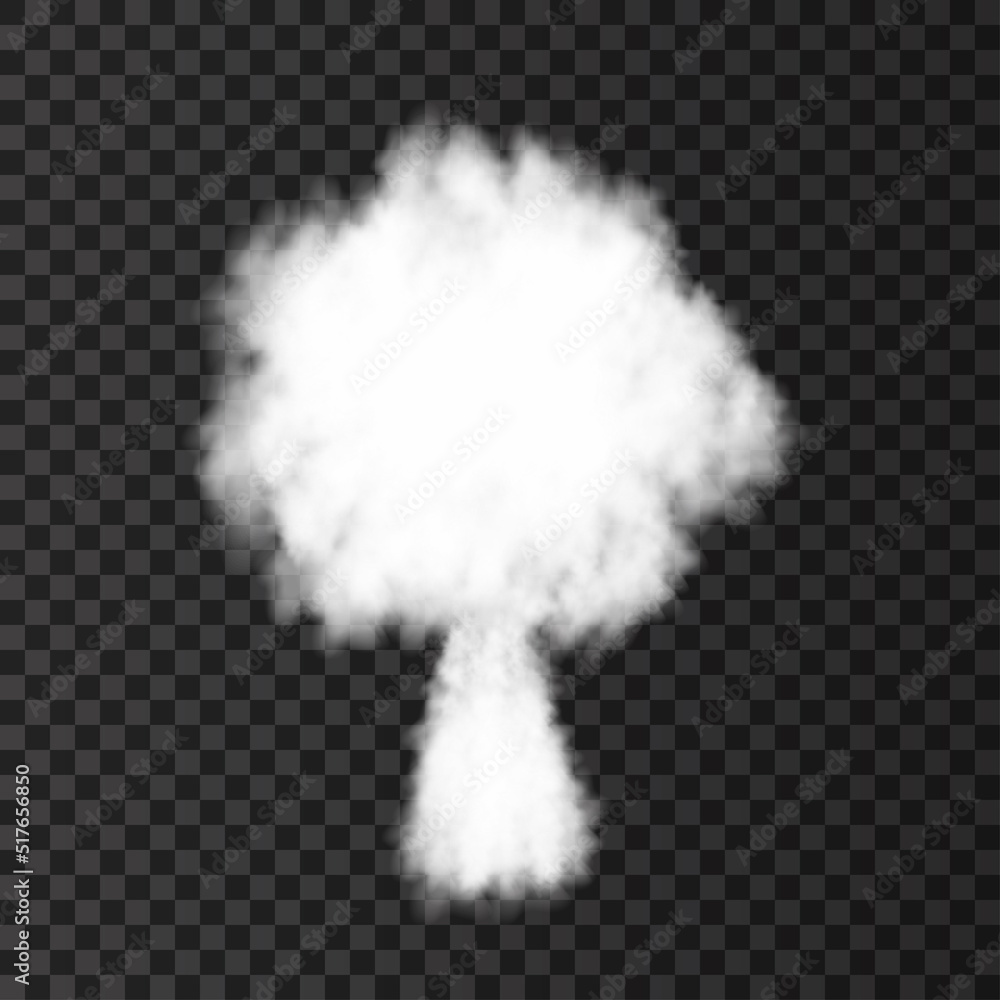 Nuclear explosion isolated on transparent background. Stock Vector ...