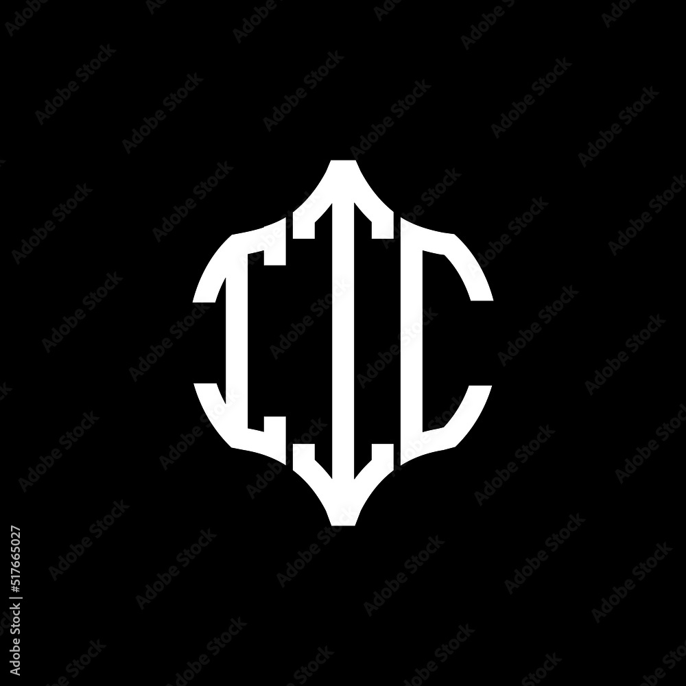 IIC letter logo. IIC best black background vector image. IIC Monogram ...