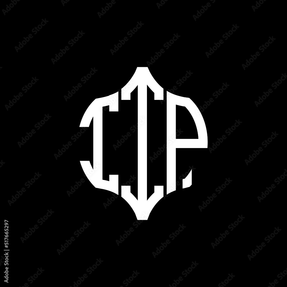 IIP letter logo. IIP best black background vector image. IIP Monogram ...