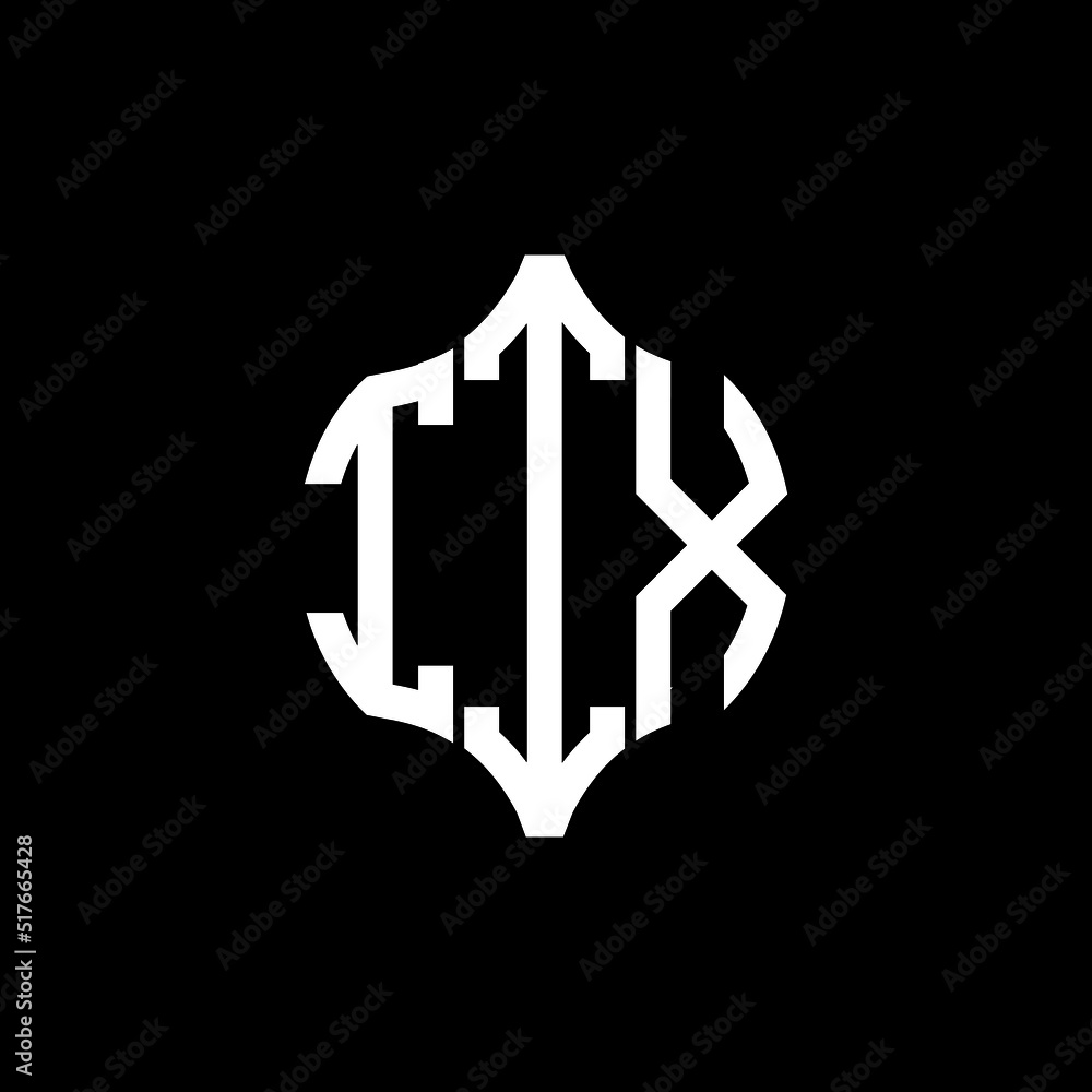 IIX letter logo. IIX best black background vector image. IIX Monogram ...