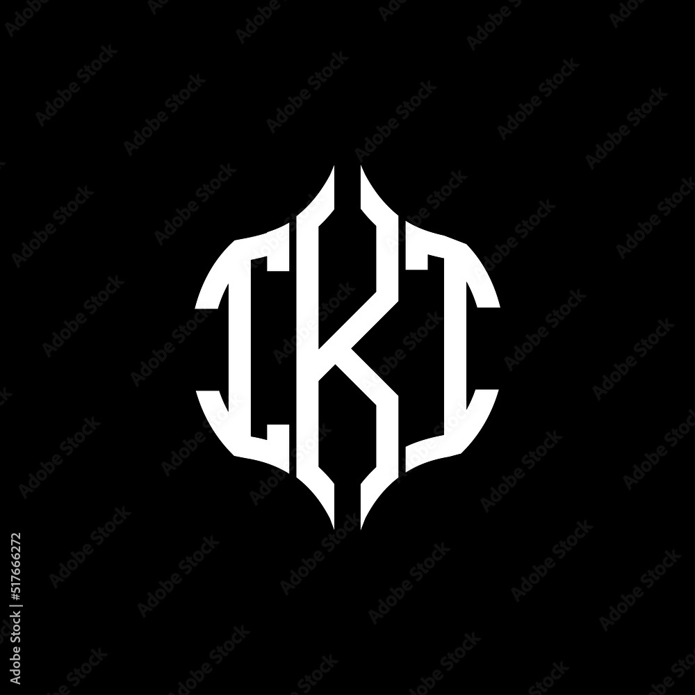 IKT letter logo. IKT best black background vector image. IKT Monogram ...