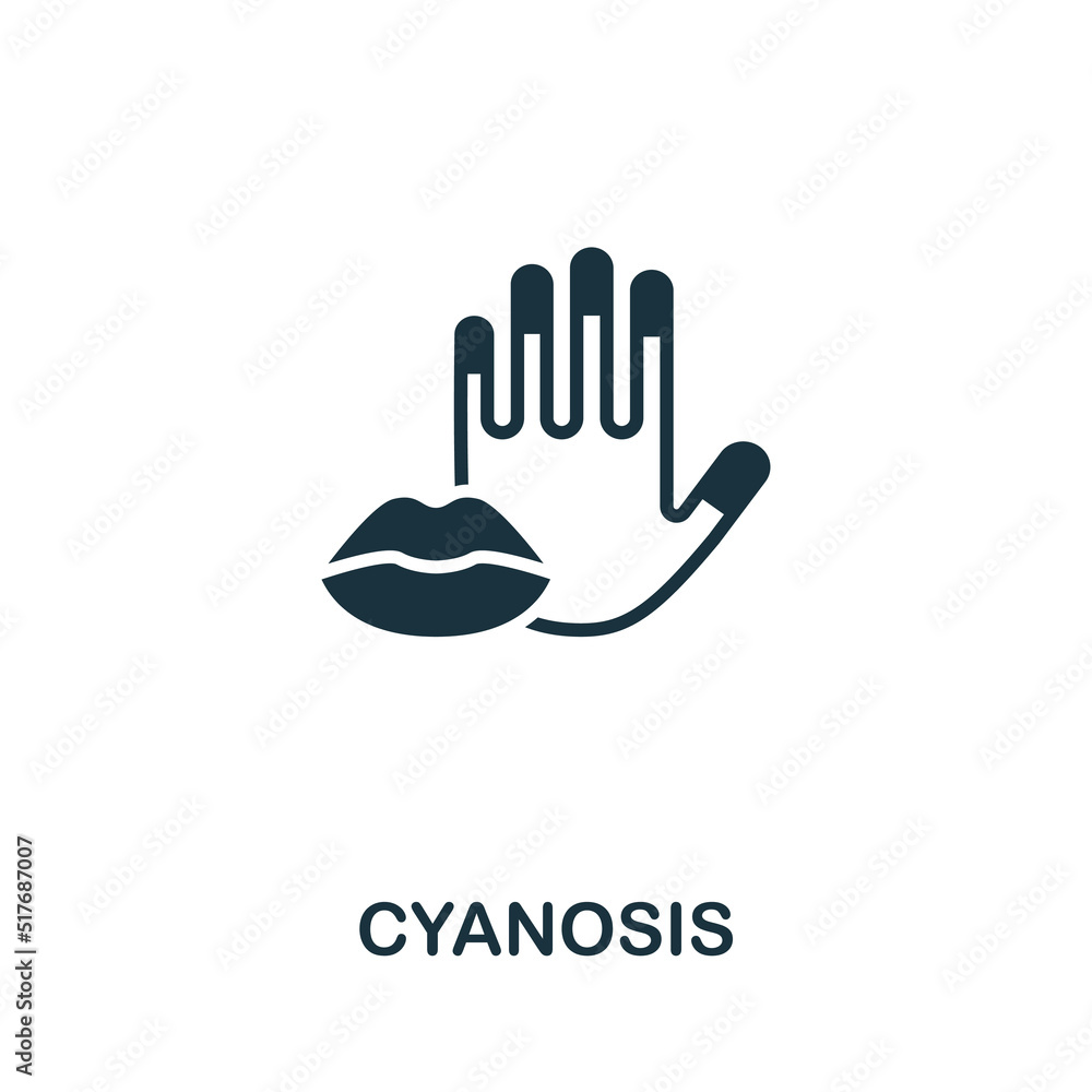 Cyanosis icon. Monochrome simple Allergy icon for templates, web design ...