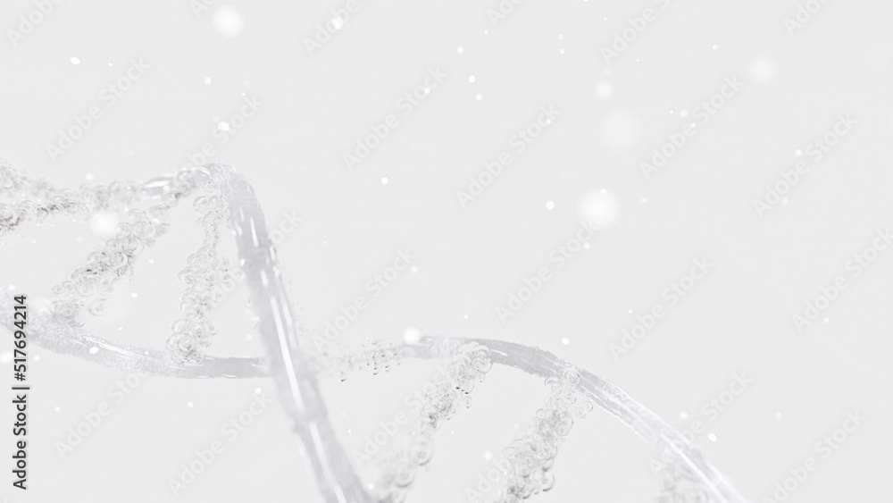 DNA molecule from particles. has white appearance, transparent. can be ...