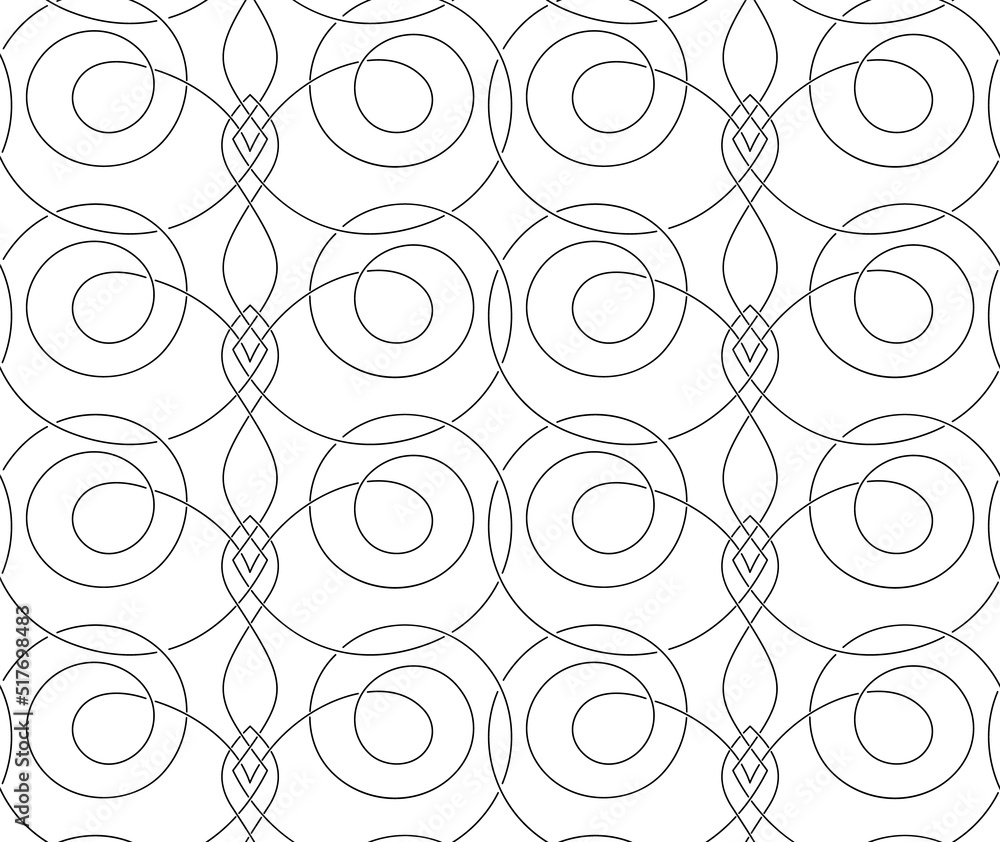 Stock simple vector seamless pattern of thin interlacing black lines ...