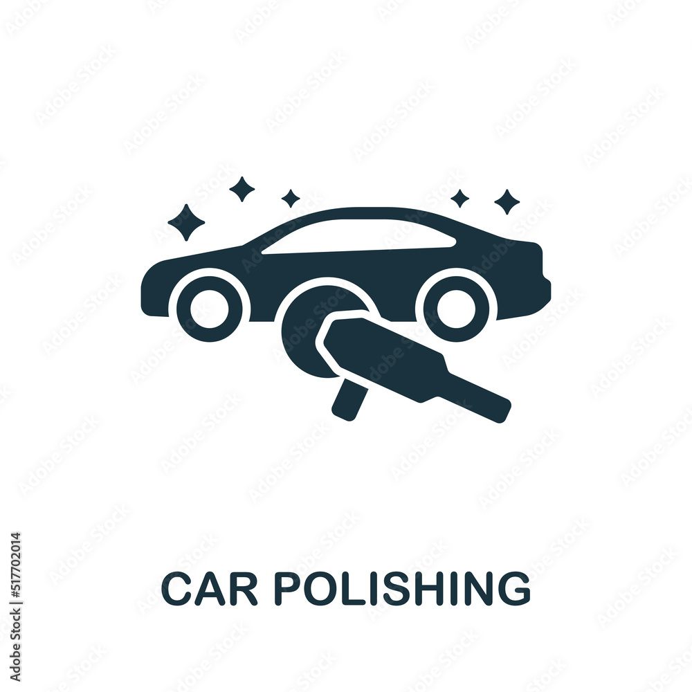 Car Polishing icon. Monochrome simple line Car Service icon for ...