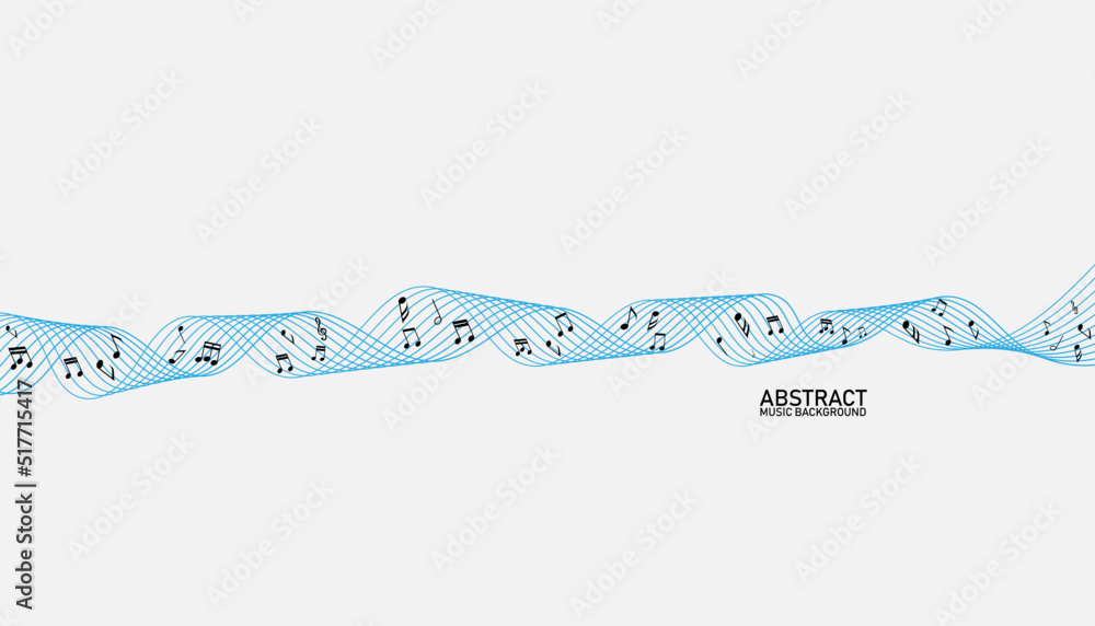 Various music notes on a solide white background. Stock Vector | Adobe ...