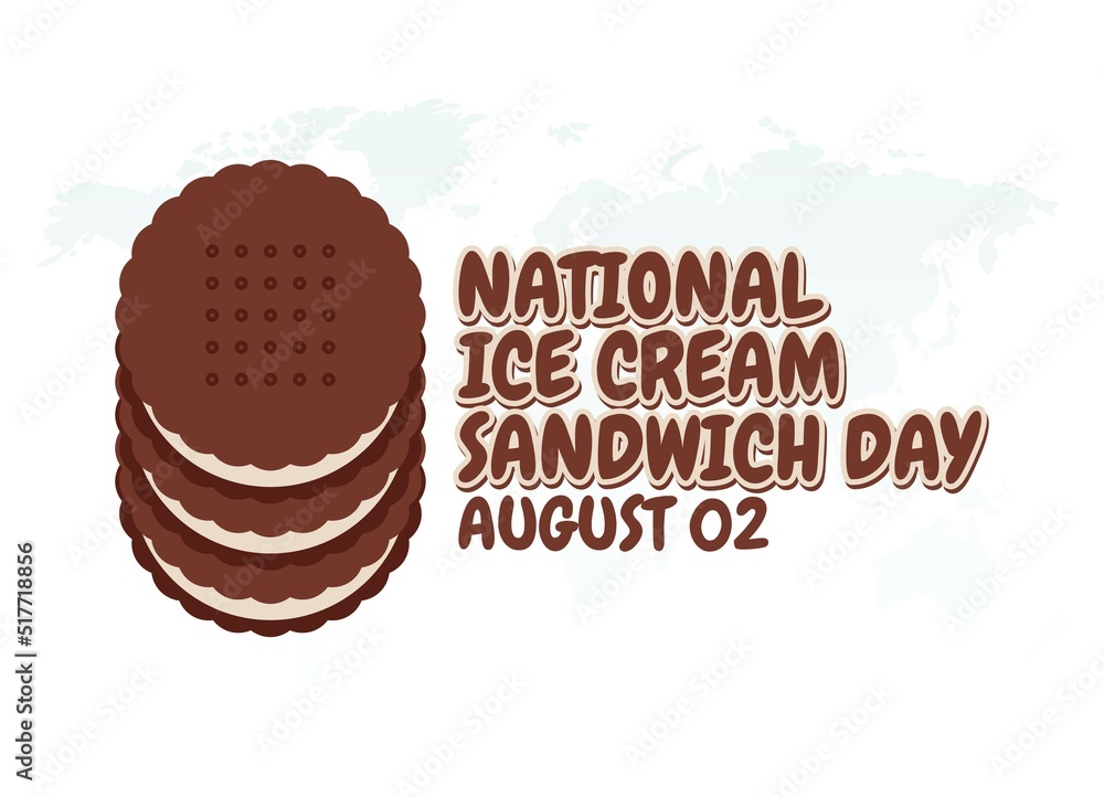 vector graphic of national ice cream sandwich day good for national ice ...