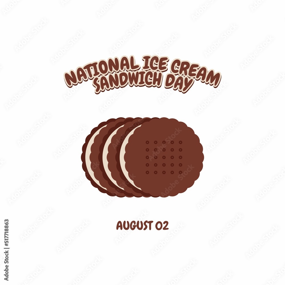 vector graphic of national ice cream sandwich day good for national ice ...