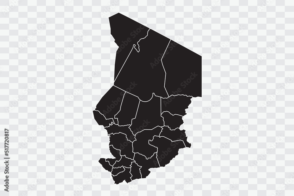 Chad Map black Color on White Background quality files Png Stock Vector ...