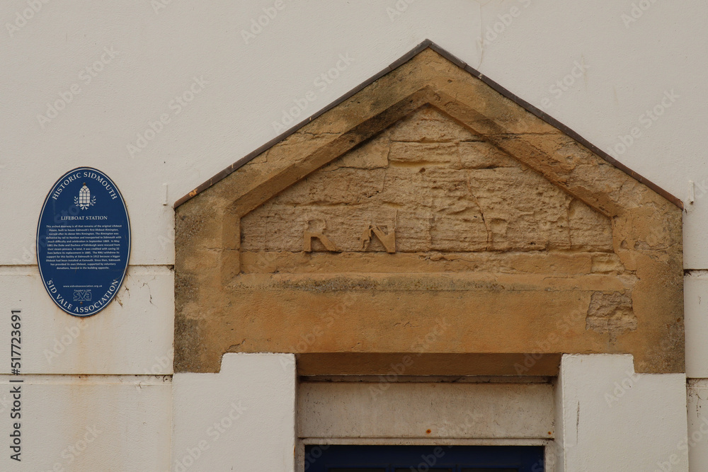 SIDMOUTH, DEVON, ENGLAND - APRIL 1ST 2021:The doorway arch of the ...
