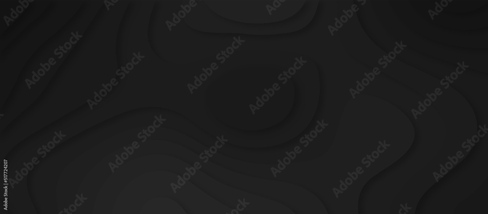 Luxury Paper cut banner concept. Paper carve black background for card ...