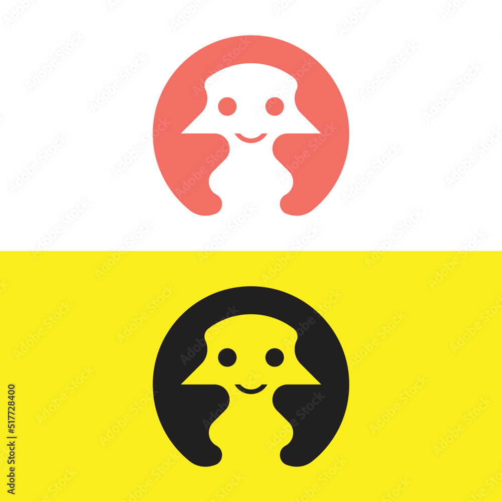 cute baby logo ,man logo , smile logo Stock Vector | Adobe Stock