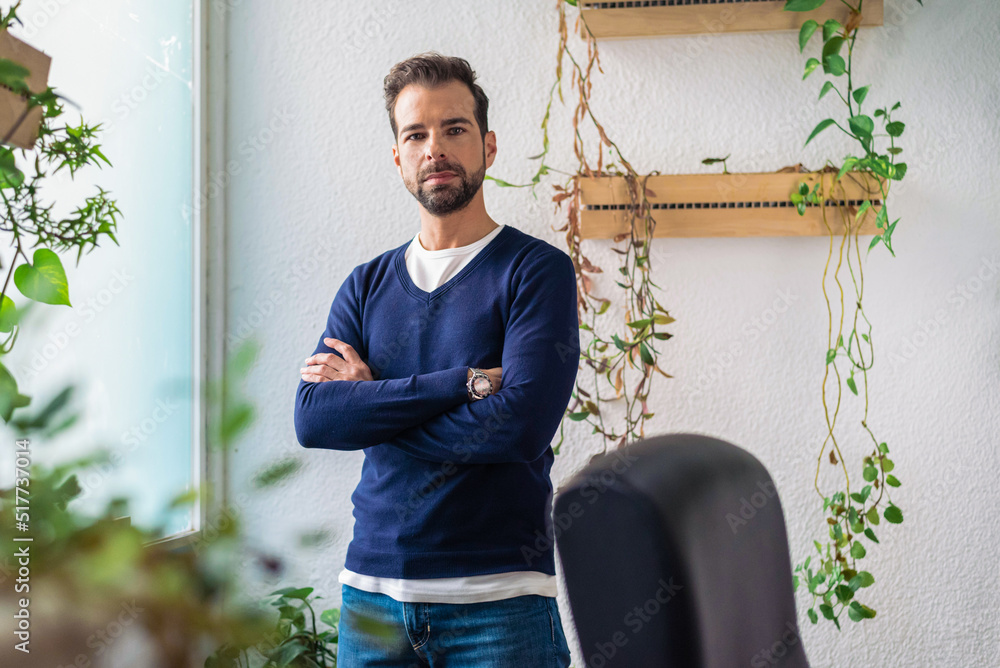 man standing in office Stock Photo | Adobe Stock