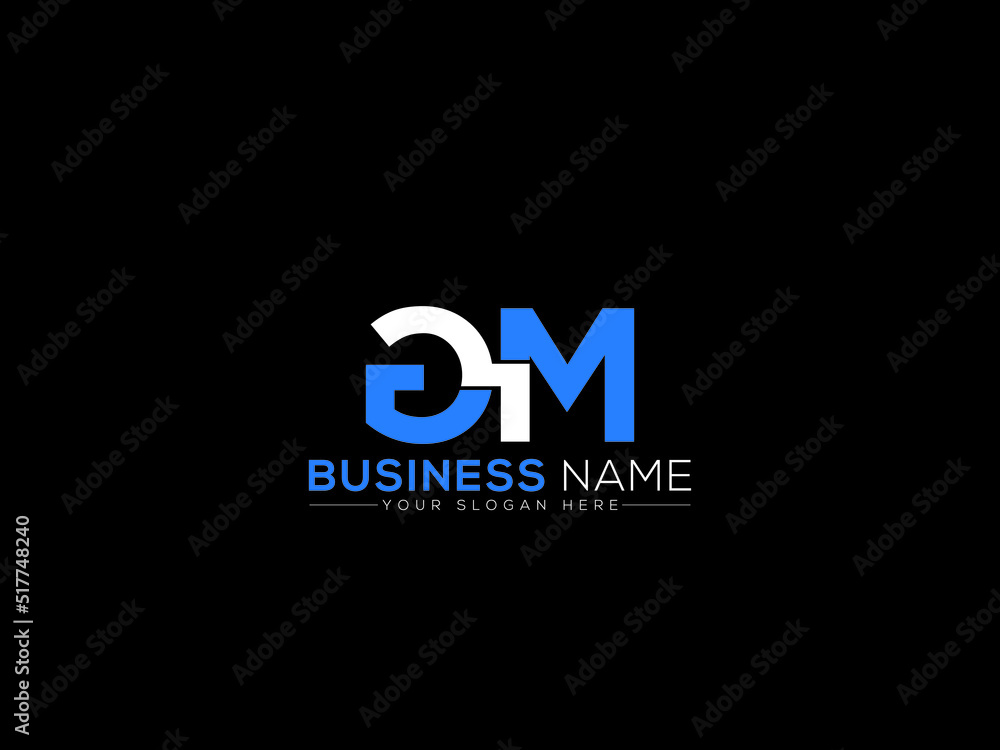 Monogram GM Logo Letter Vector, Creative Gm mg Logo Icon Design With ...