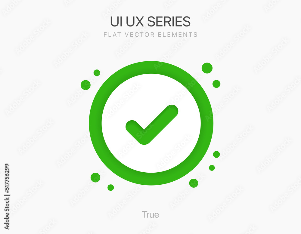 xYes sign. Checkmark and check icon. Approval check and true icon. Set ...