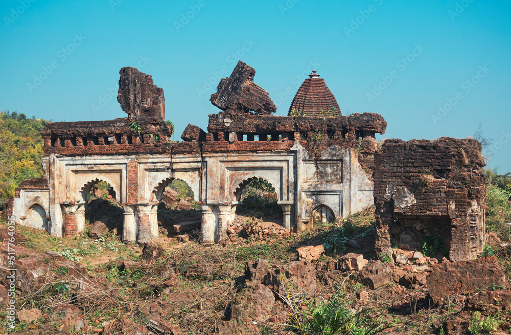 Remains of Panchakot Royal dynasty palace & nearby fort at Garh ...