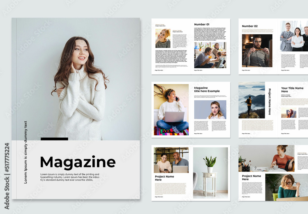 Magazine Layout Stock Template | Adobe Stock