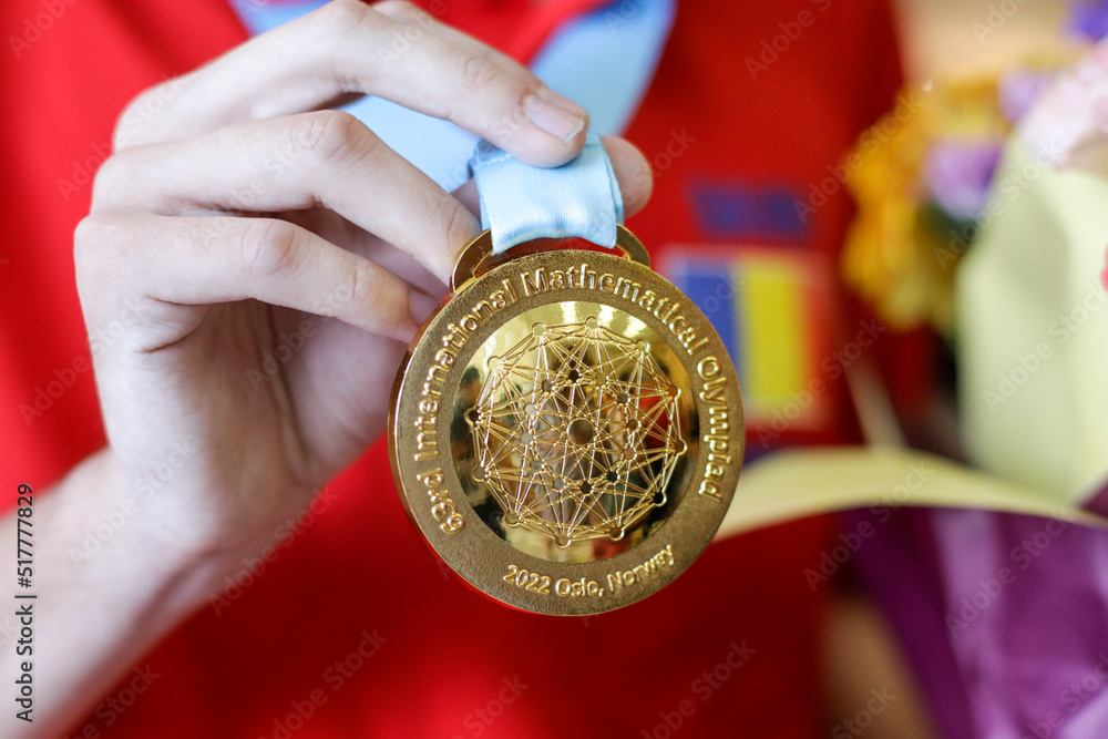 Details with a gold medal won at the 63rd International Mathematical ...