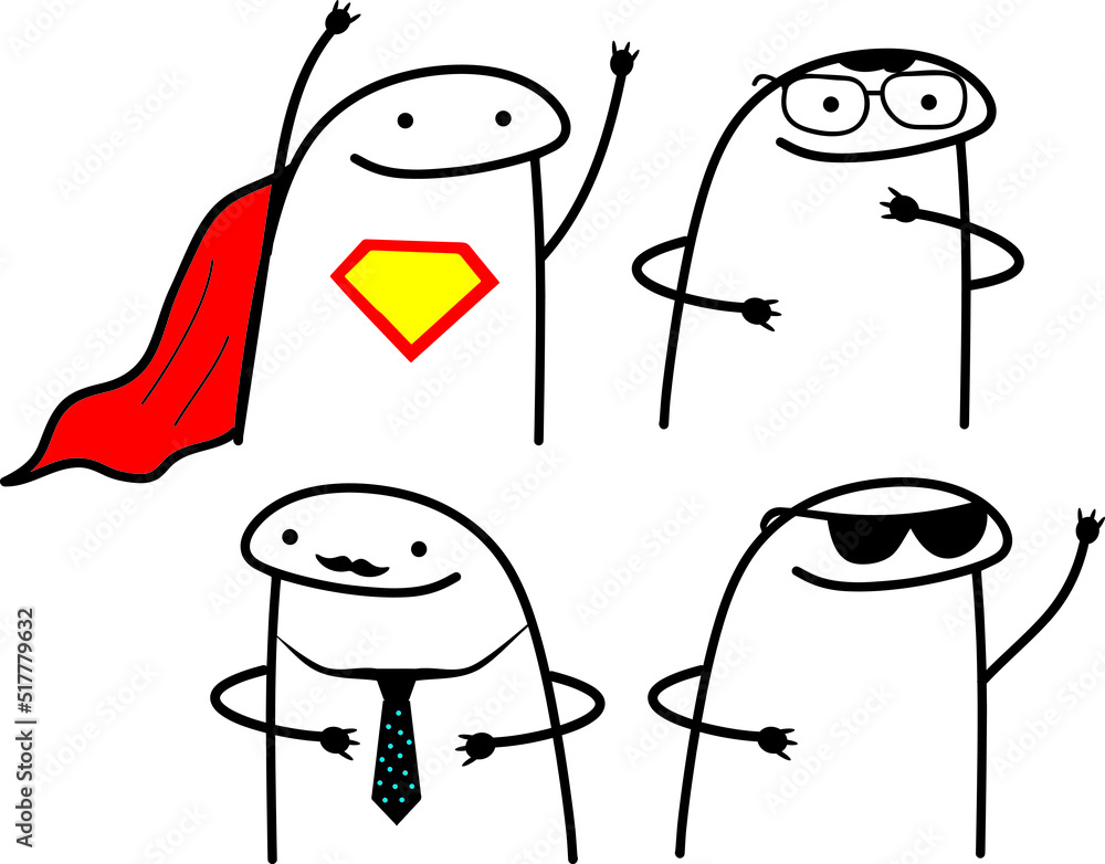 Naklejka Meme internet: flork pack Dad. Super Dad. Father gleek ...