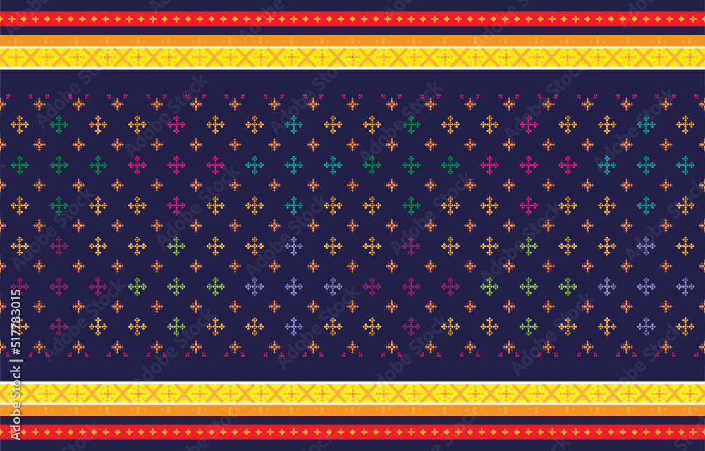 Abstract geometric and tribal patterns, usage design local fabric ...