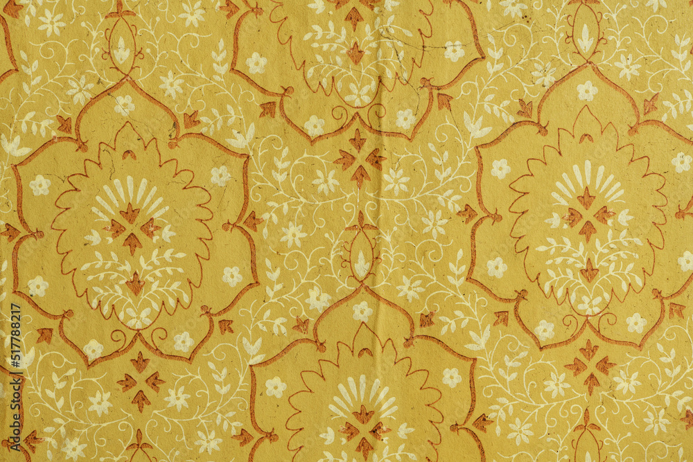 Old torn wallpaper on the wall.Old wallpaper for texture or background ...