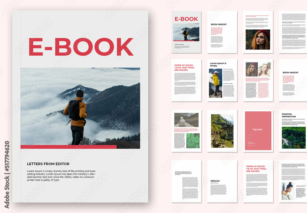 E Book Layout Stock Template | Adobe Stock