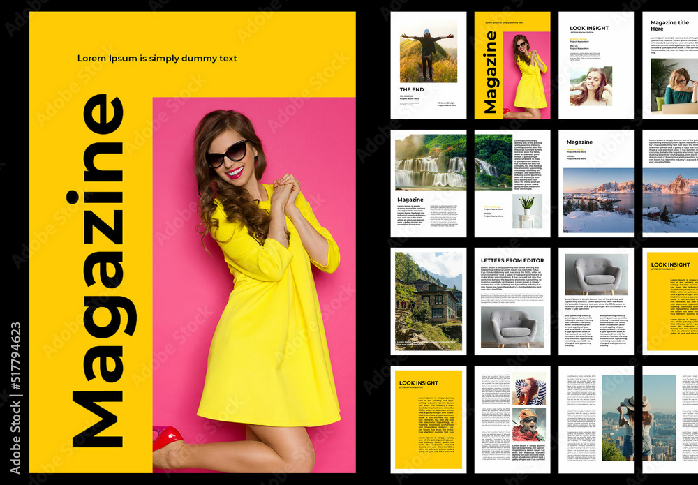 Magazine Layout Stock Template | Adobe Stock