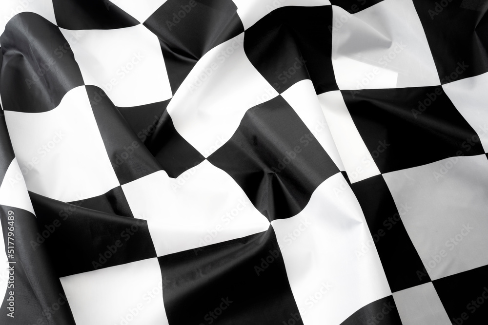 Full frame close up image of waving victory check flag concept for win ...