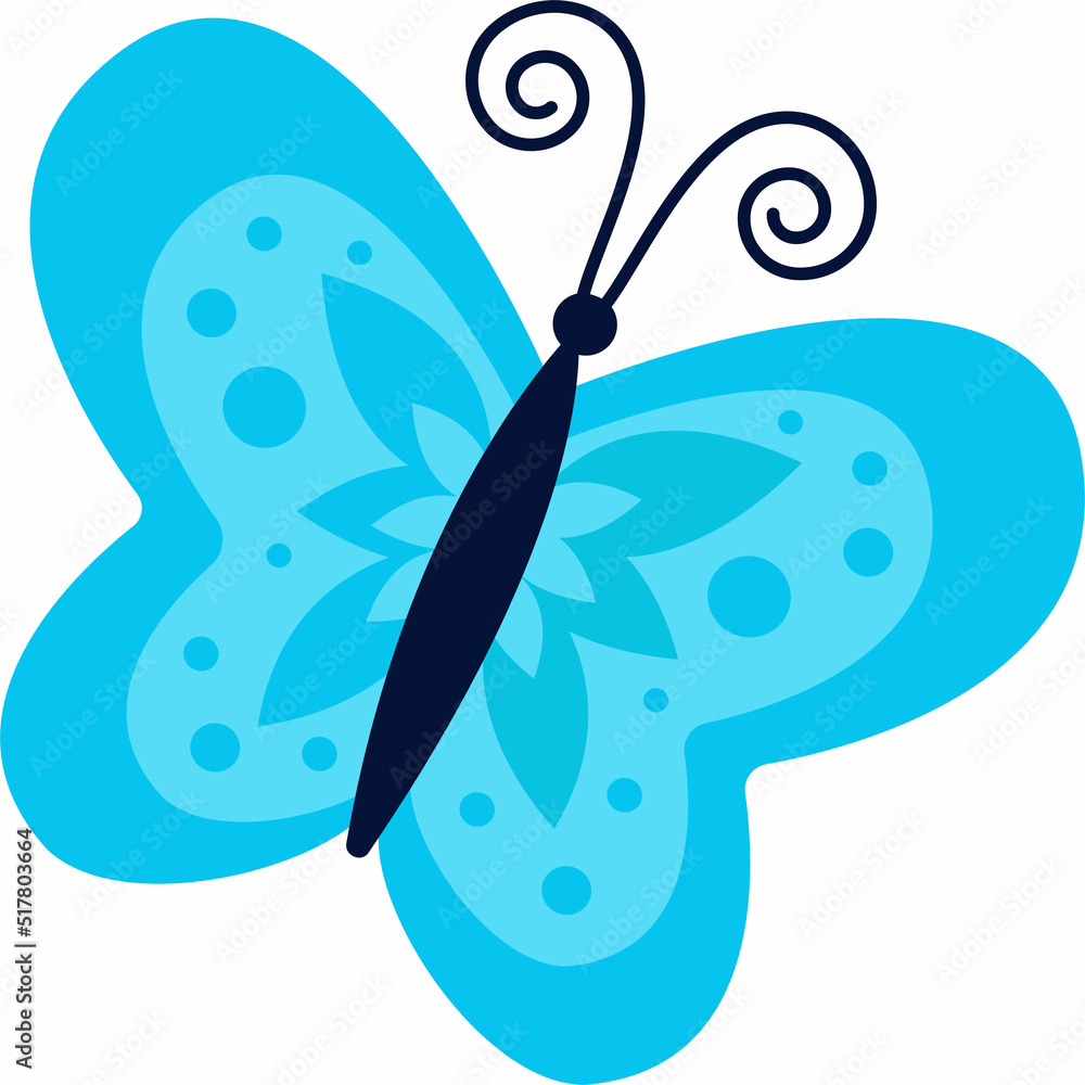 Cartoon illustration of a butterfly.Vector Stock Vector | Adobe Stock