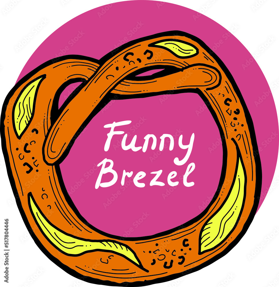 Tasty brezel for Oktoberfest celebration. Baked snack, bread for cafe ...