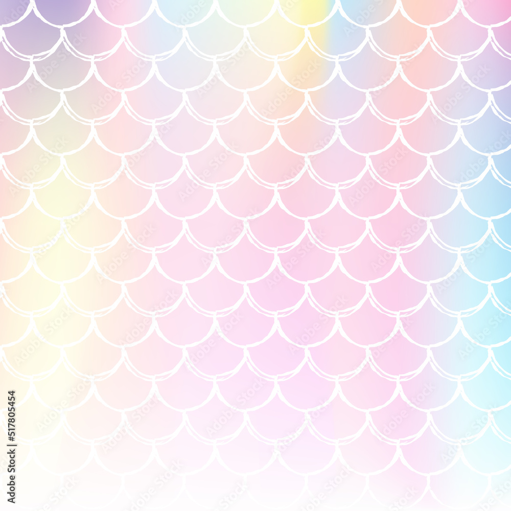 Gradient mermaid background with holographic scales. Stock Vector ...