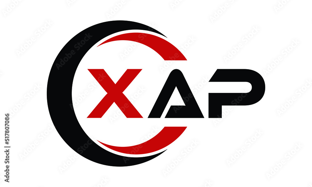 XAP swoosh three letter logo design vector template | monogram logo ...