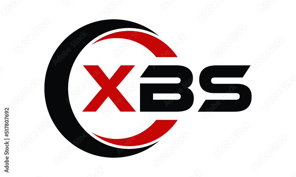 XBS swoosh three letter logo design vector template | monogram logo ...