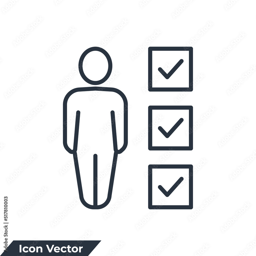 candidate icon logo vector illustration. selection symbol template for ...