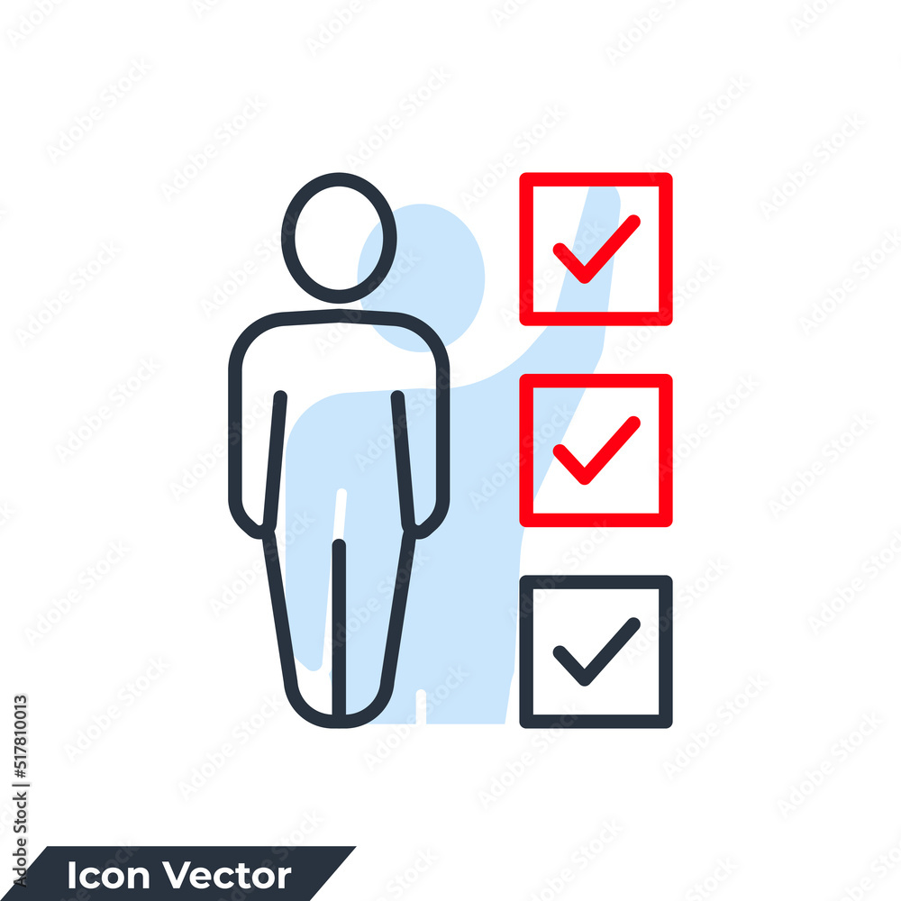 candidate icon logo vector illustration. selection symbol template for ...
