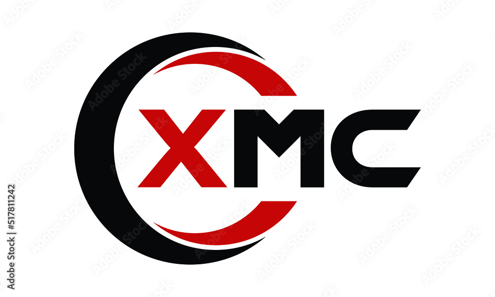 XMC swoosh three letter logo design vector template | monogram logo ...
