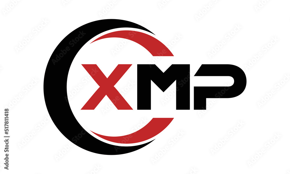XMP swoosh three letter logo design vector template | monogram logo ...