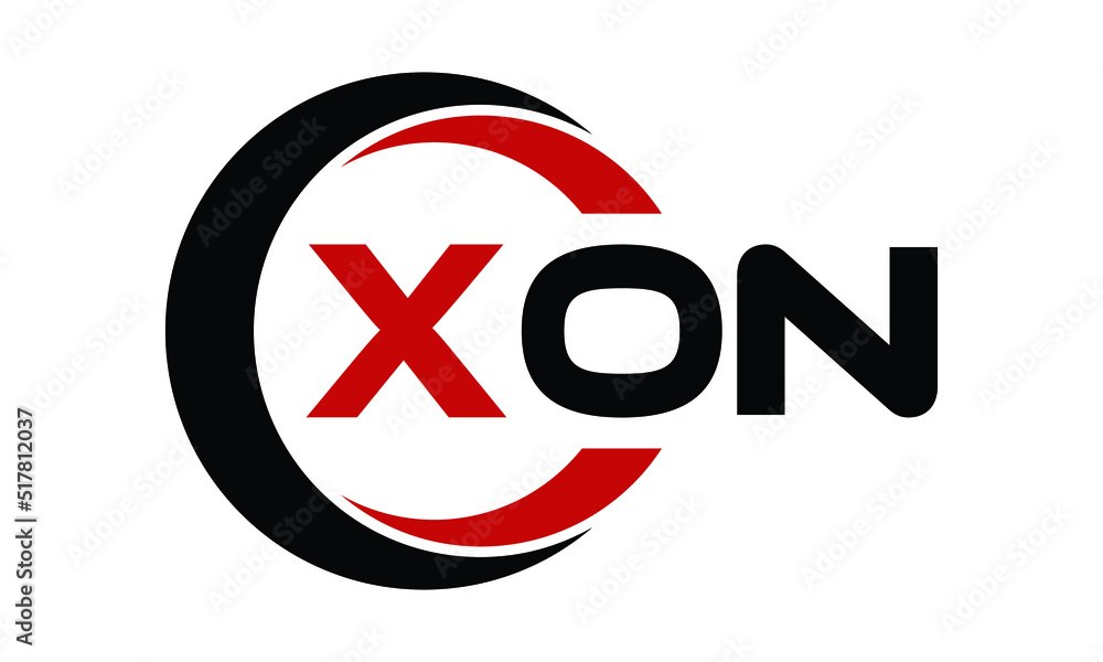 XON swoosh three letter logo design vector template | monogram logo | abstract logo | wordmark ...