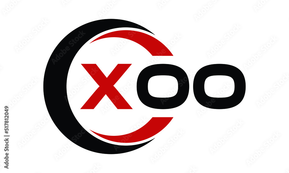 XOO swoosh three letter logo design vector template | monogram logo ...